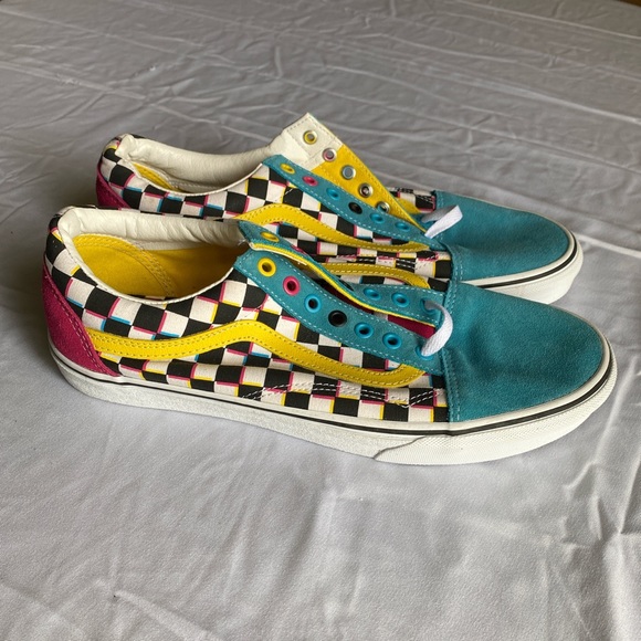 Vans | Shoes | New Vans Old Skool Crazy Checks Multi Mens | Poshmark